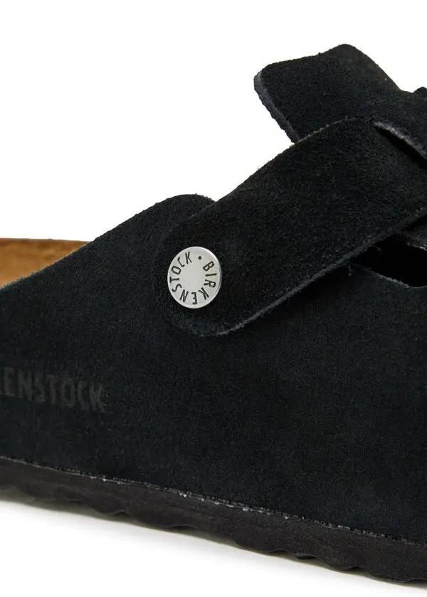 BIRKENSTOCK Boston Brushed Suede Sliders