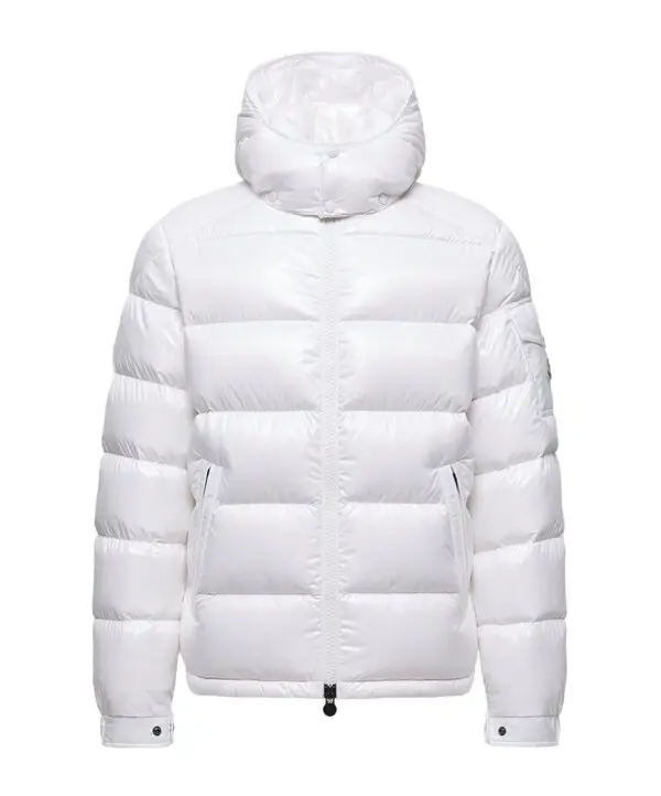 Moncler Maya Hooded Short Down Jacket - White