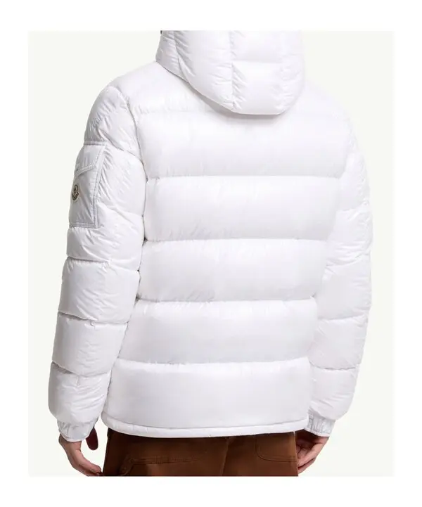 Moncler Maya Hooded Short Down Jacket - White