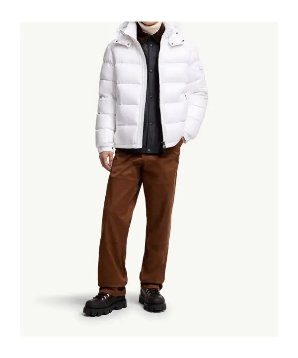 Moncler Maya Hooded Short Down Jacket - White