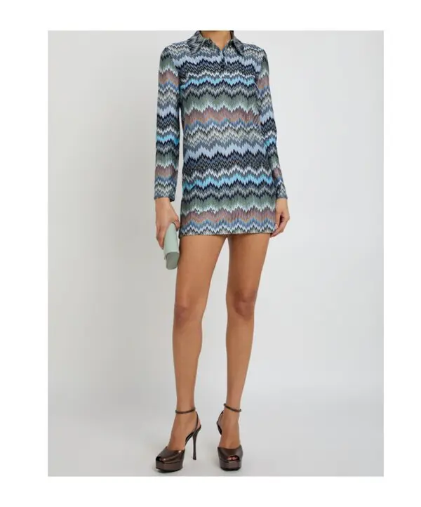 Missoni Zigzag-intarsia Fine-knit Mini Dress