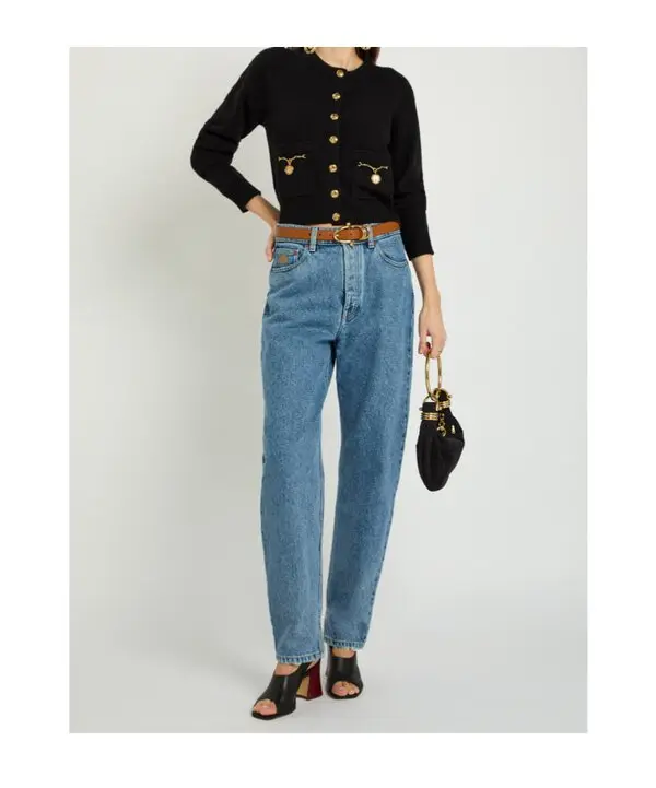 Chloé Embellished-pocket Wool And Cashmere-blend Cardigan