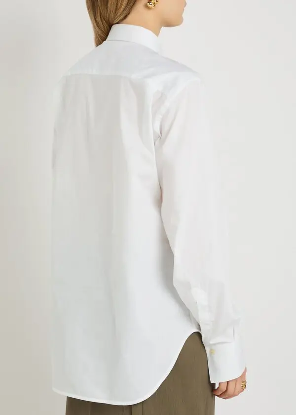 Victoria Beckham Pintuck Cotton-poplin Shirt