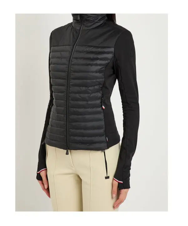 Moncler Quilted Shell And Jersey Jacket
