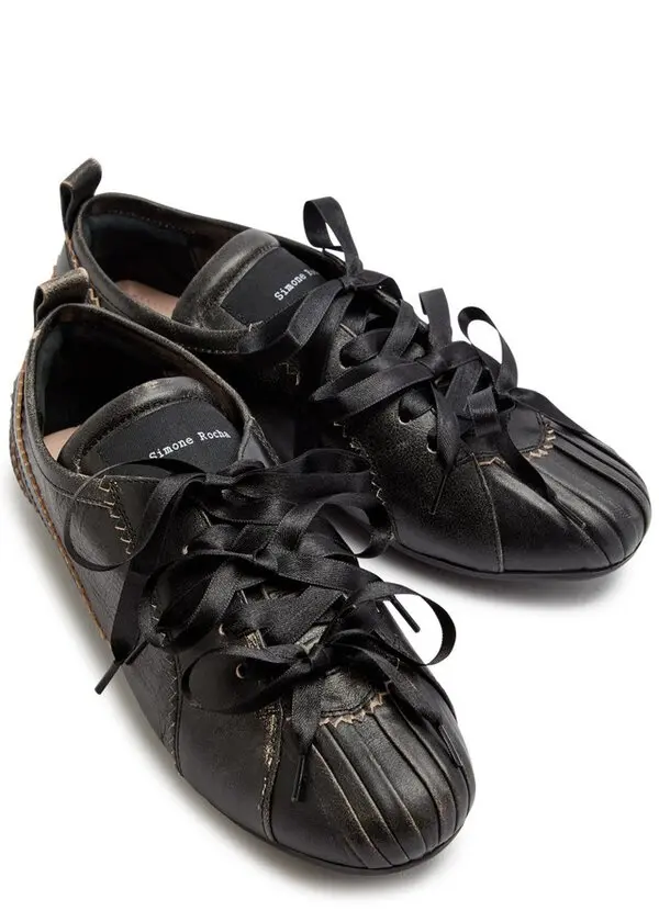 Simone Rocha Ballerina Grip Leather Sneakers