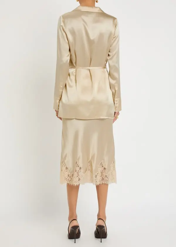 REFORMATION Camilla Waist-tie Silk Shirt