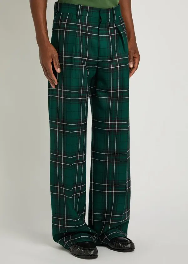 J.W.ANDERSON Checked Straight-leg Trousers