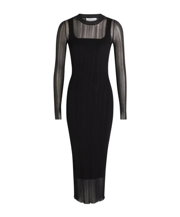 Sportmax Ribbed Fine-knit Midi Dress