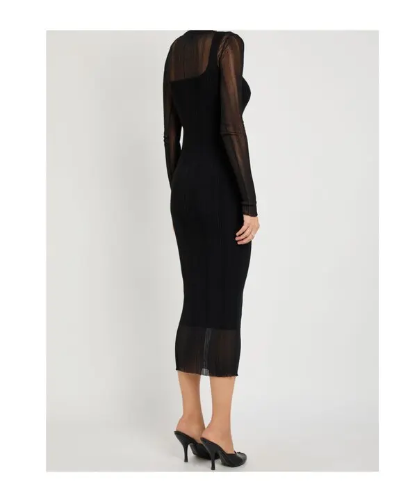 Sportmax Ribbed Fine-knit Midi Dress