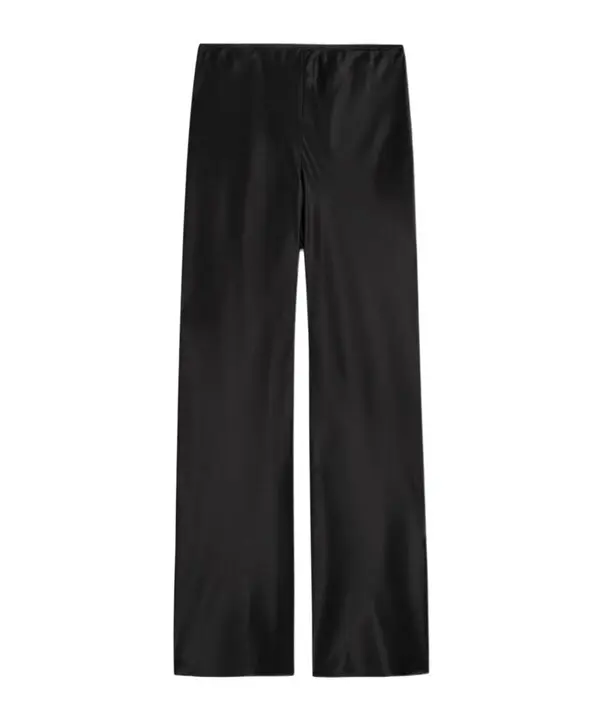 REFORMATION Gale Straight-leg Satin Trousers - Black