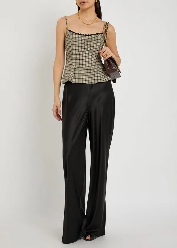 REFORMATION Gale Straight-leg Satin Trousers