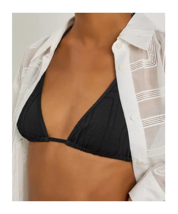 TOTEME Monogram Pointelle Bikini Top