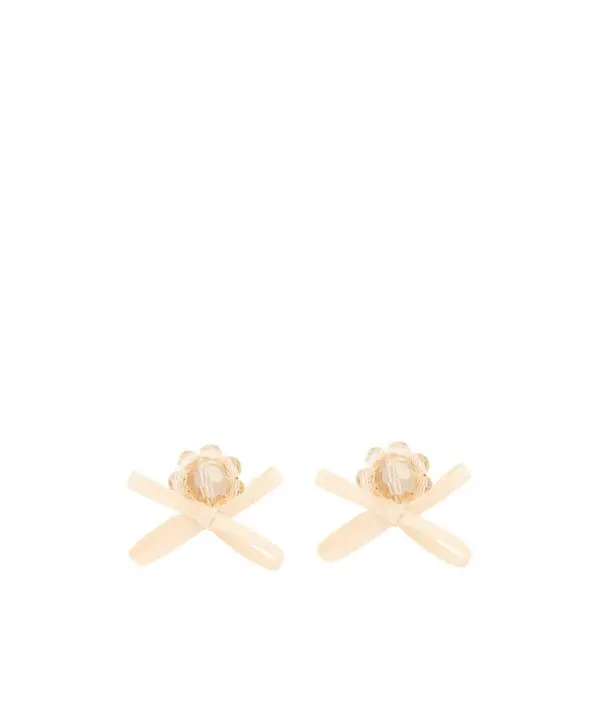Simone Rocha Small Bowknot Stud Earrings - Yellow