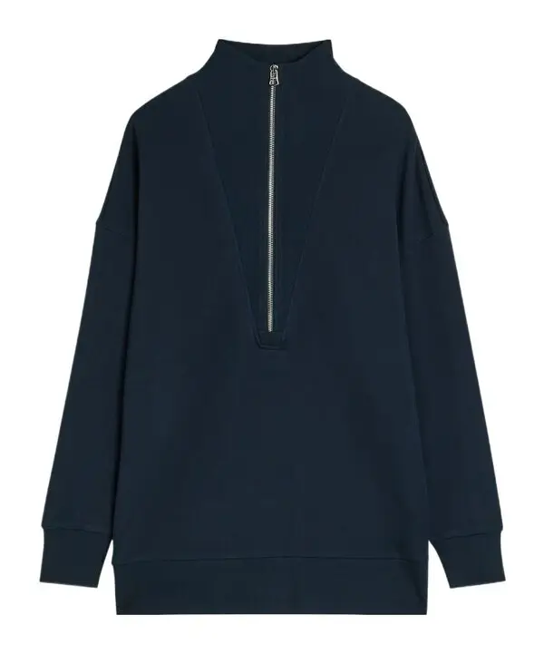 Varley Masie Half-zip Stretch-jersey Sweatshirt
