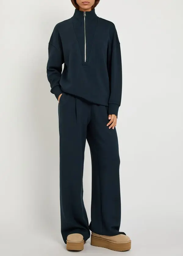 Varley Masie Half-zip Stretch-jersey Sweatshirt