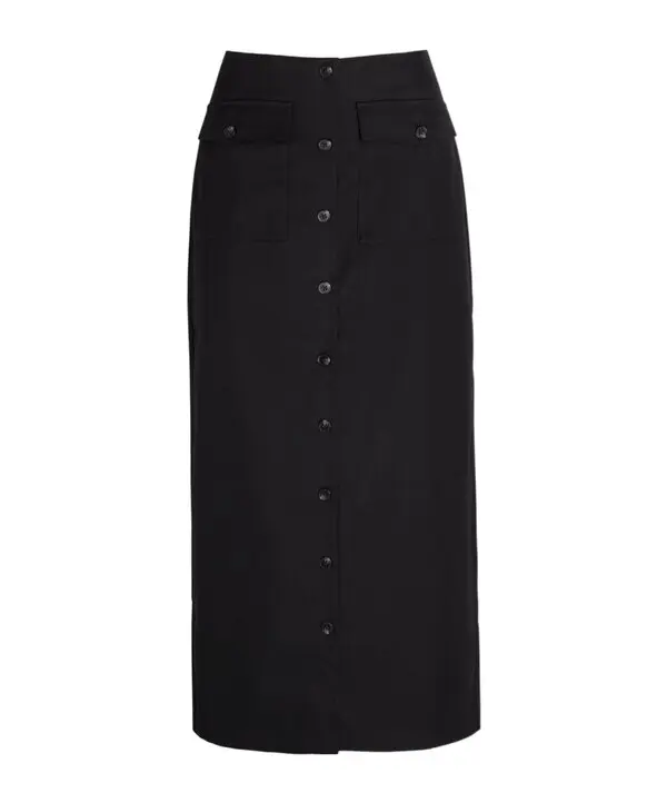 REFORMATION Twill Midi Skirt