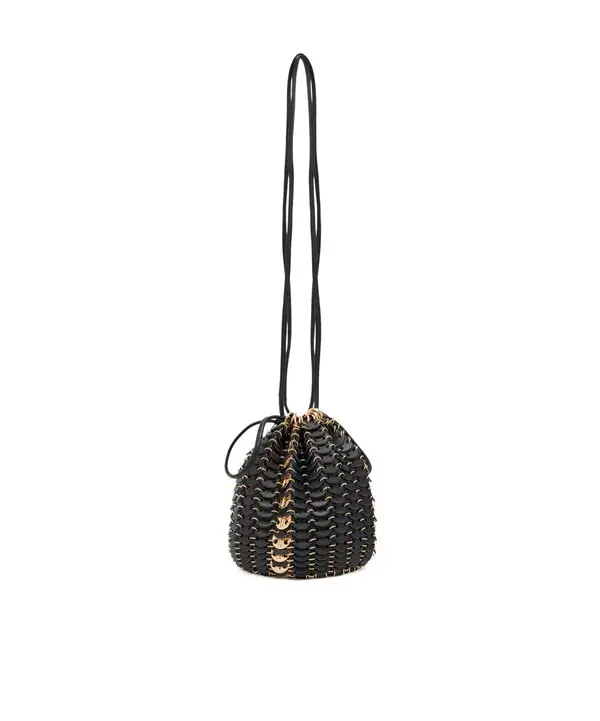Rabanne Metal Leather Bucket Bag