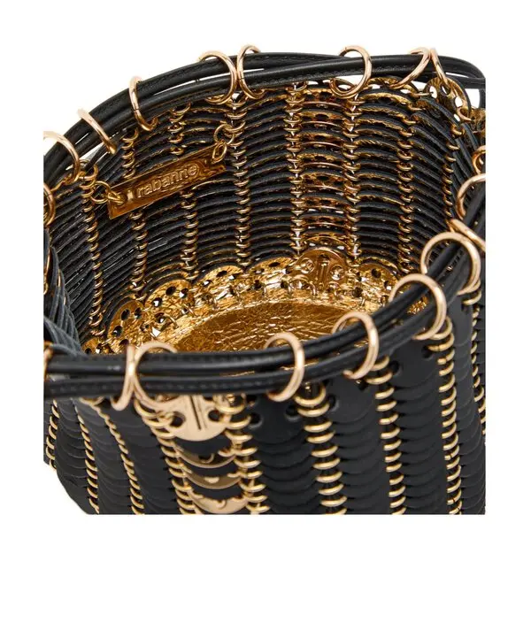 Rabanne Metal Leather Bucket Bag