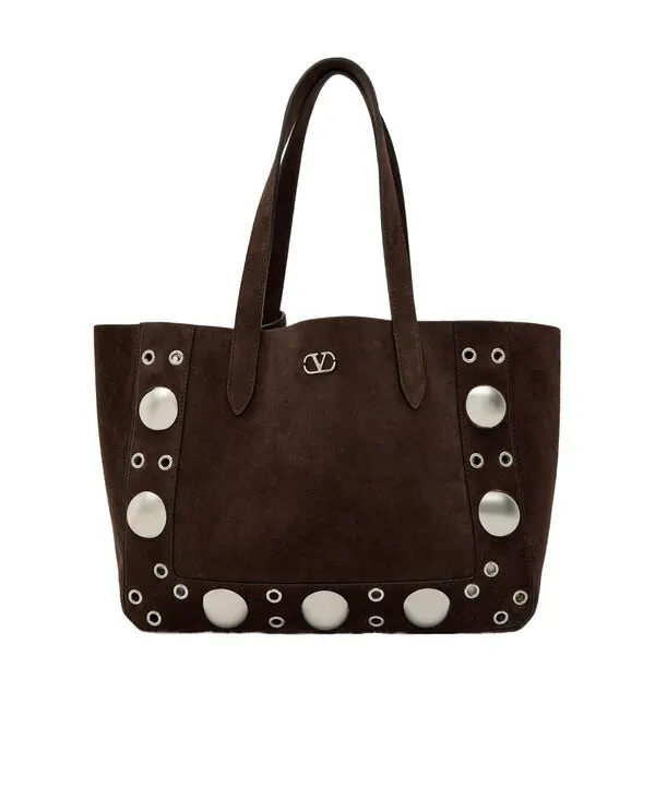 Valentino Garavani Nellc?te Medium Studded Tote - Black