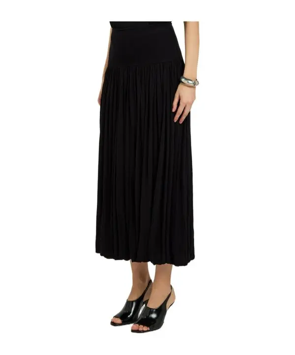 TOTEME Gathered Crepe-jersey Midi Skirt