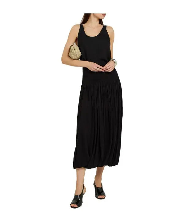 TOTEME Gathered Crepe-jersey Midi Skirt