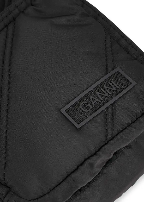 GANNI Mini Quilted Nylon Cross-body Pouch