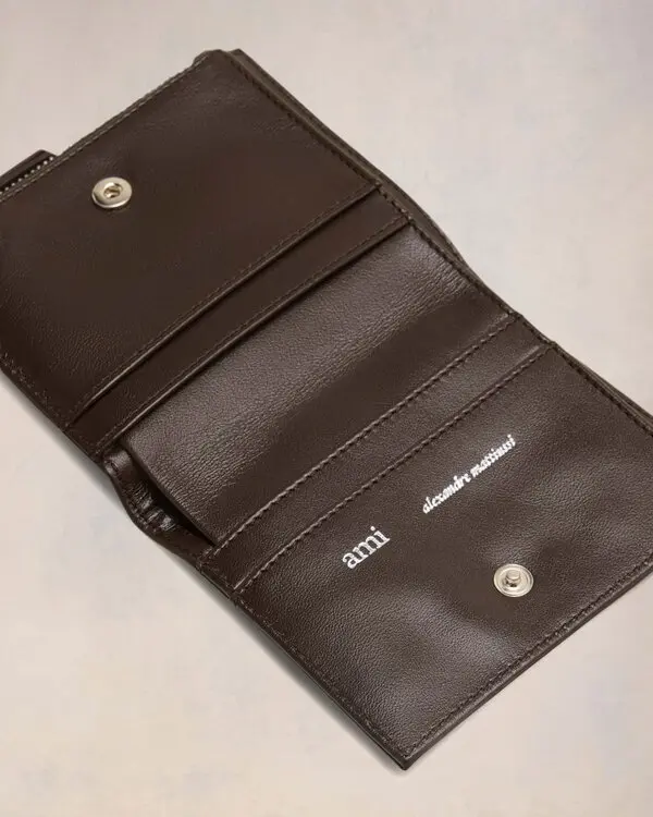 AMI Paris Zipped Bi-fold Wallet