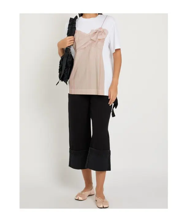 Simone Rocha Turn-up Straight-leg Cropped Jeans