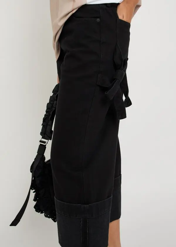 Simone Rocha Turn-up Straight-leg Cropped Jeans