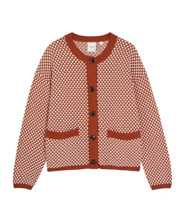 Varley Elmwick Patterned Cotton-knit Cardigan