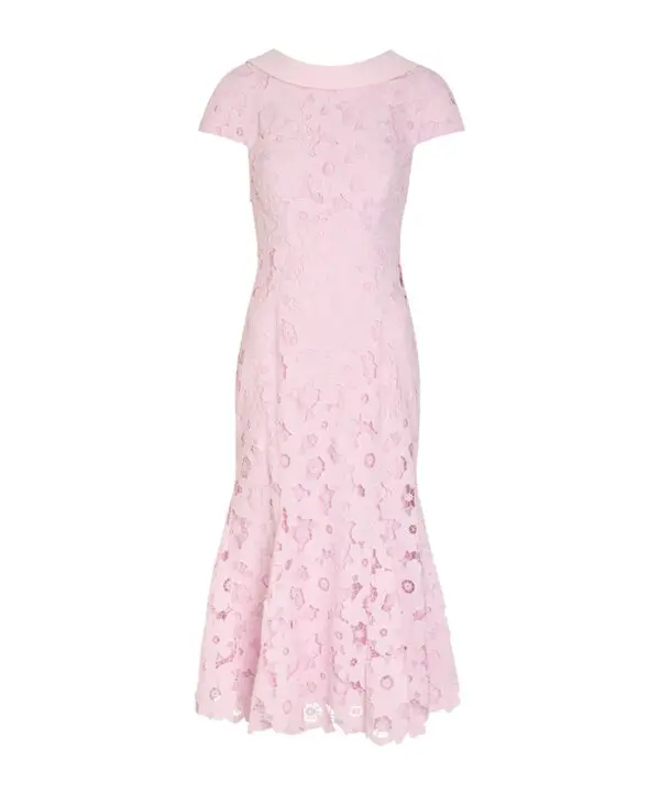 SELF-PORTRAIT Guipure Lace Midi Dress