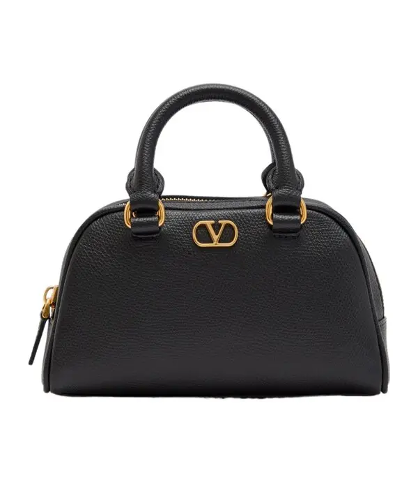 Valentino Garavani Mini Pebbled Leather Top Handle Bag