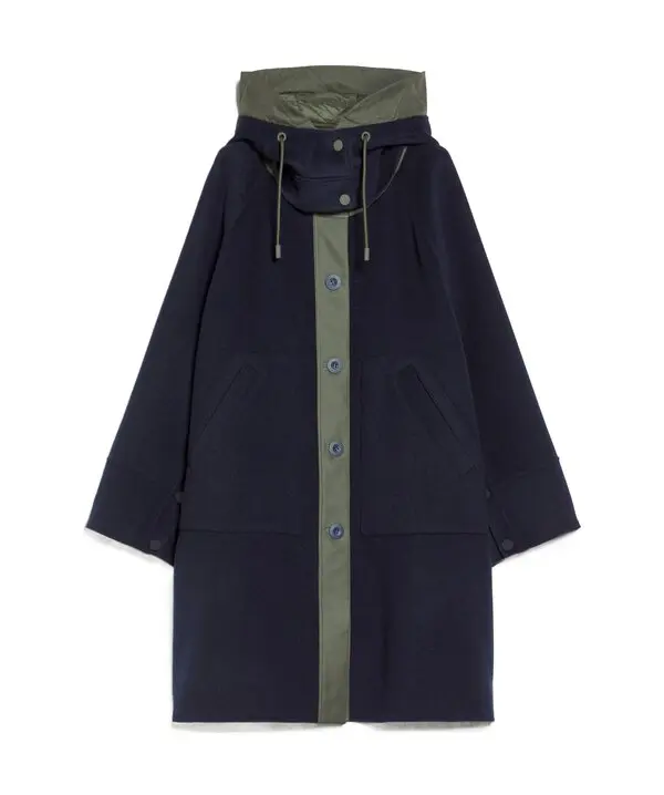 Max Mara Button Detailed Panelled Drawstring Coat