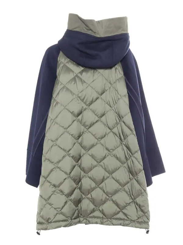 Max Mara Button Detailed Panelled Drawstring Coat