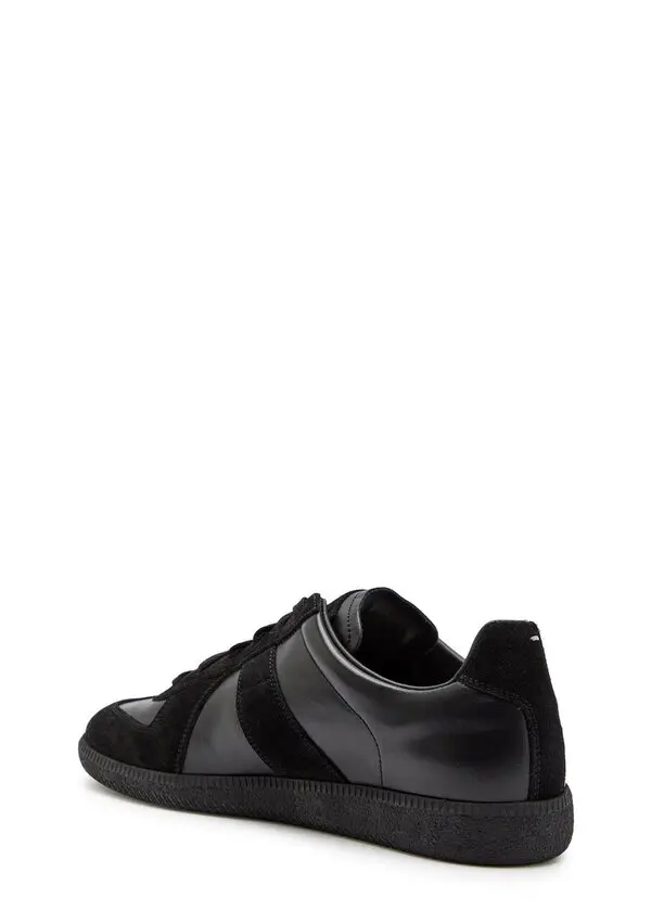 MAISON MARGIELA Replica Panelled Leather Sneakers - Black