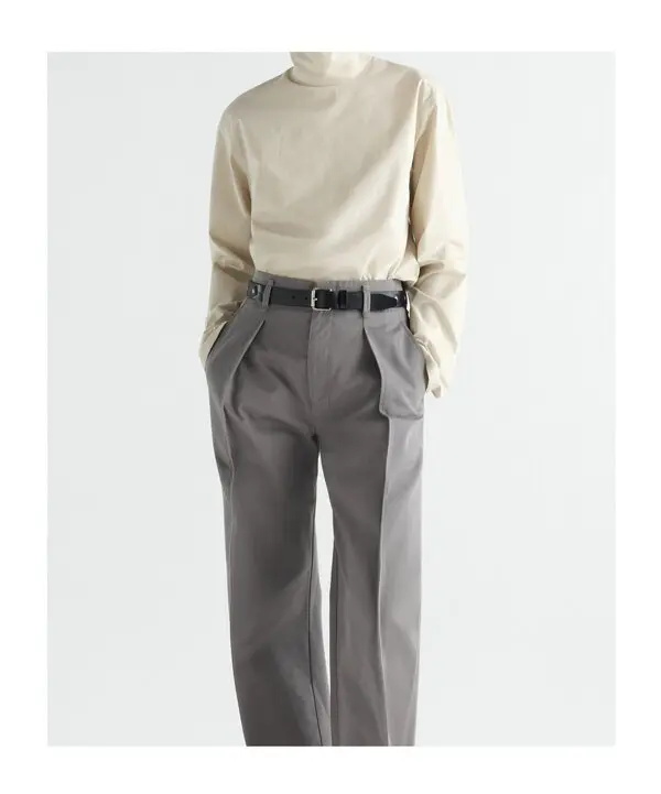 LEMAIRE Stand-collar Top In Light Cotton Chambray