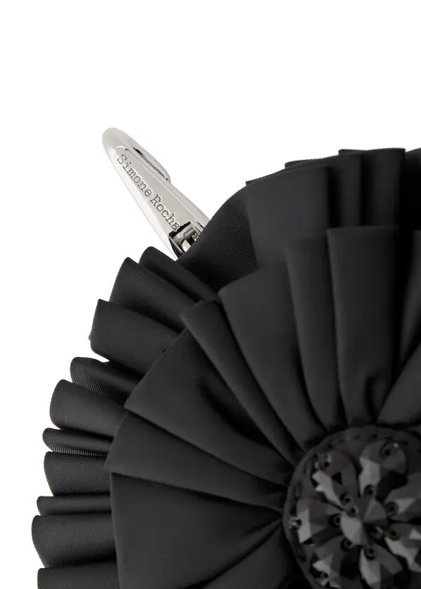 Simone Rocha Ribbon Rosette Embellished Nylon Coin Purse
