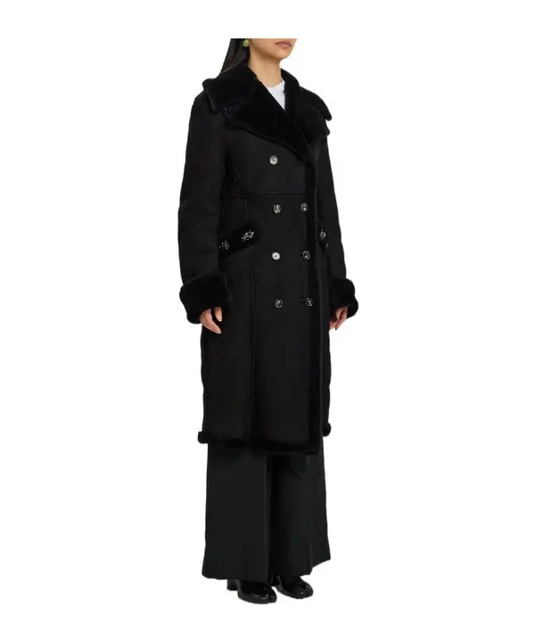 Simone Rocha Double-breasted Shearling Coat