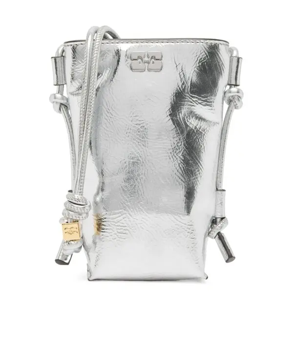 GANNI Metallic-finish Crossbody Bag