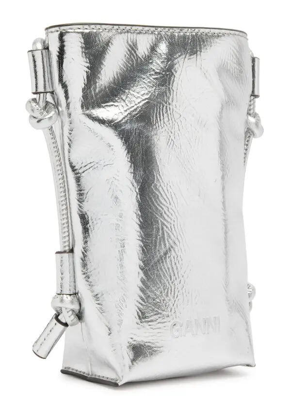 GANNI Metallic-finish Crossbody Bag