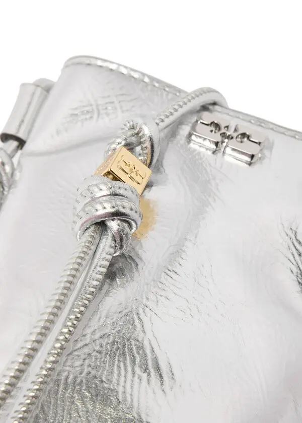 GANNI Metallic-finish Crossbody Bag