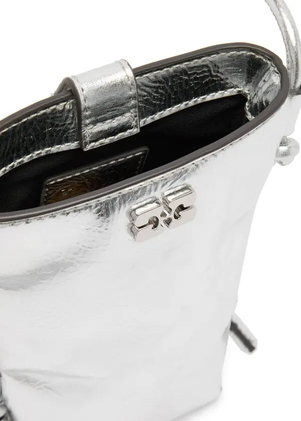 GANNI Metallic-finish Crossbody Bag