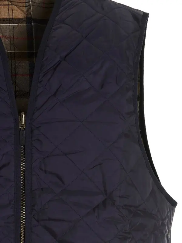 Barbour Quilted Sleeveless Jacket With Plaid Lining