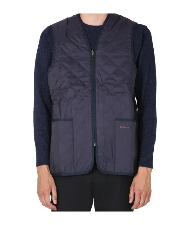 Barbour Quilted Sleeveless Jacket With Plaid Lining