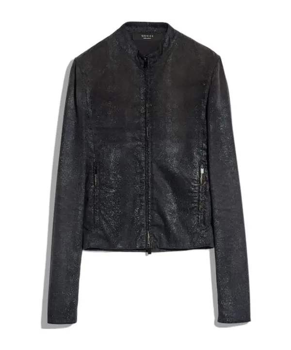 Gucci Cotton Viscose Jacket With Python Effect