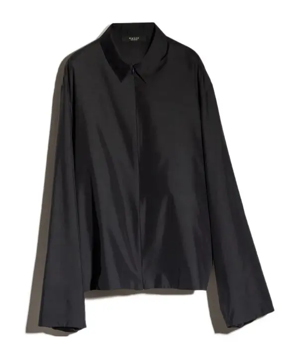 Gucci Technical Poplin Zipped Shirt