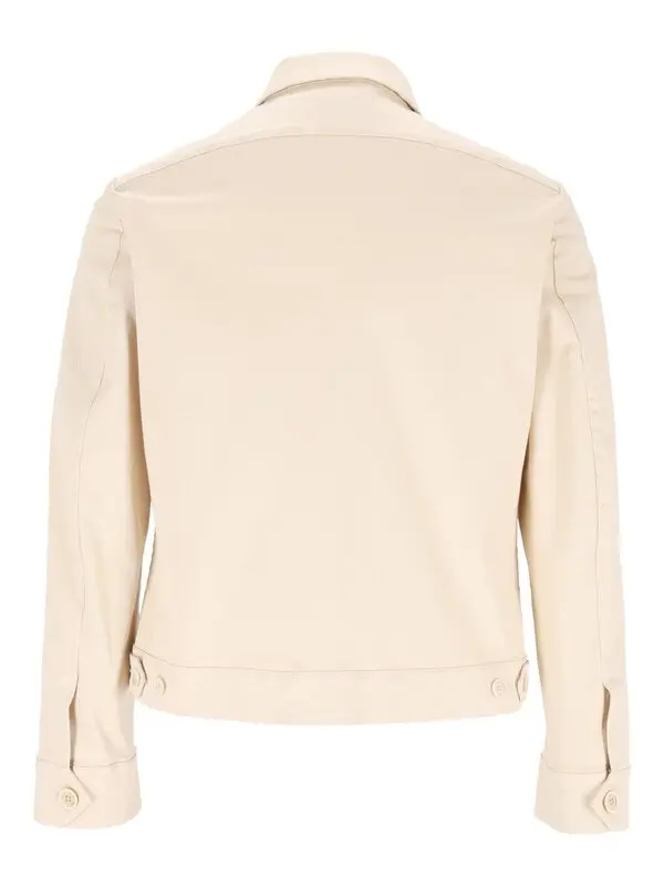 Barena Venezia Collarless Jacket With Button-front And Patch Pocket