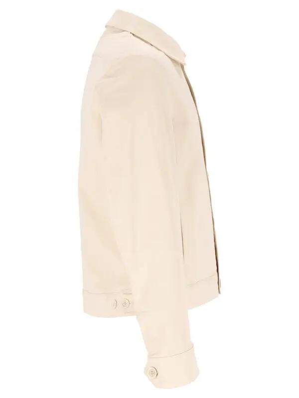 Barena Venezia Collarless Jacket With Button-front And Patch Pocket