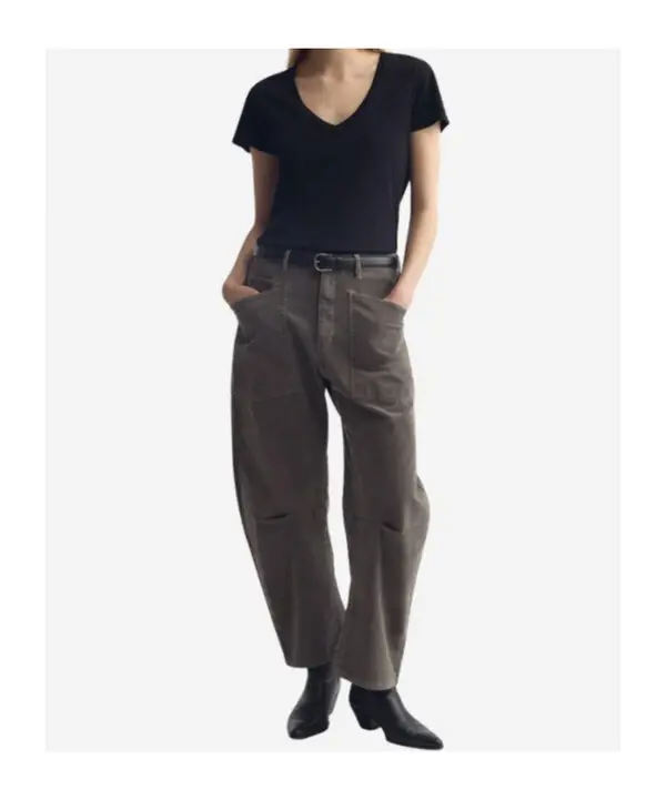 NILI LOTAN Shon Pleated Stretch Corduroy Trousers - Sage Ash