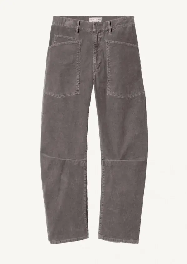 NILI LOTAN Shon Corduroy Trousers - Sage Grey